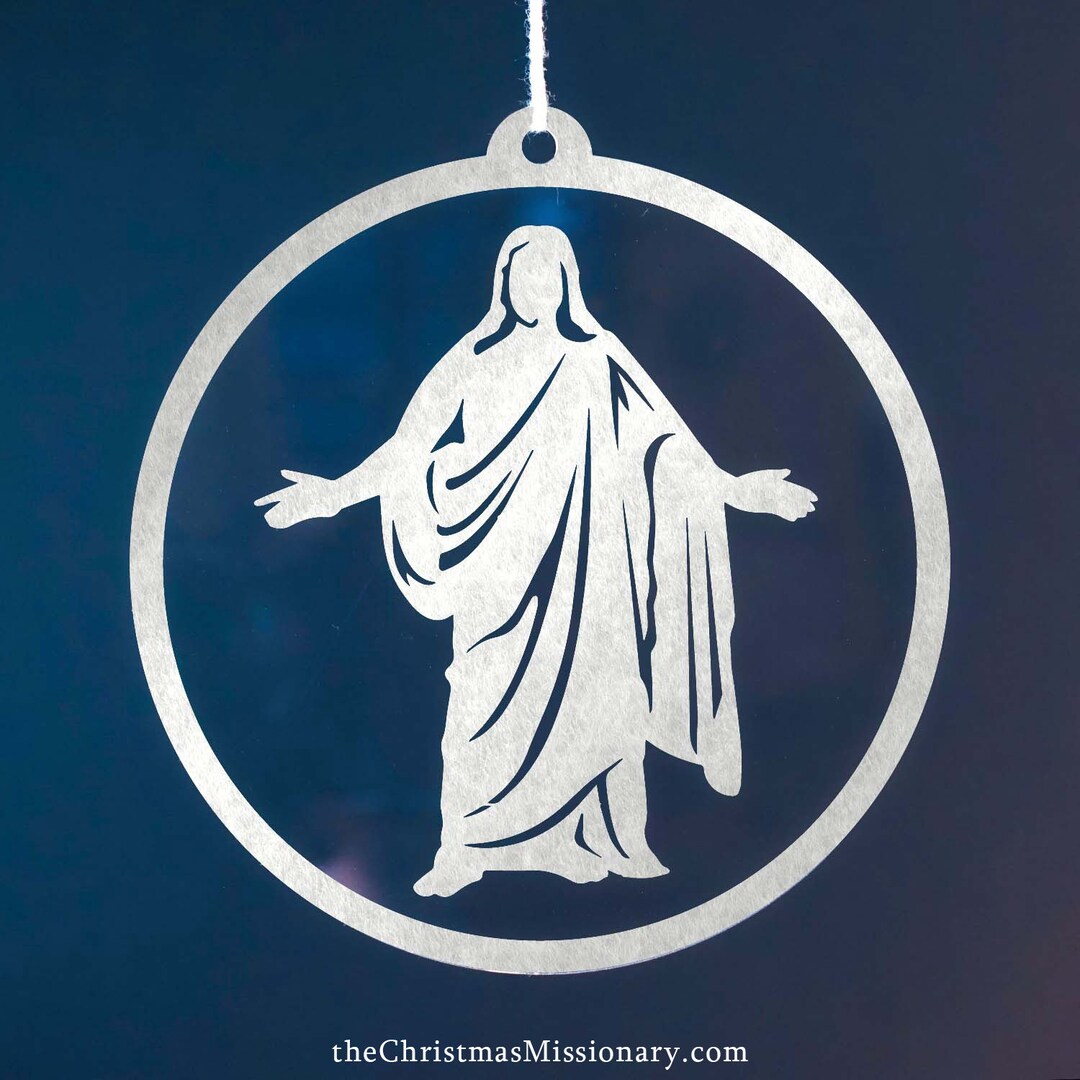 Bulk Jesus Christus Statue Silhouette Christmas Ornaments | Pack of 4 ...