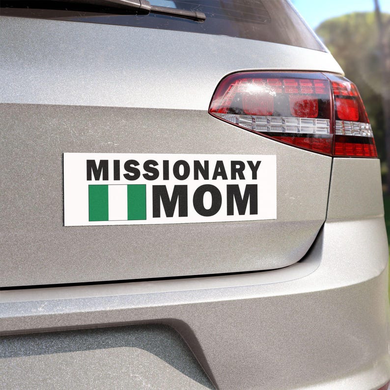 Missionary MOM Flag of Nigeria Magnetic Bumper Sticker LDS Missionary ...