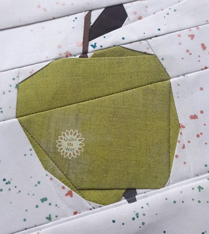 Fresh Apple- PDF Paper Piecing Pattern 8"x8" - Etsy