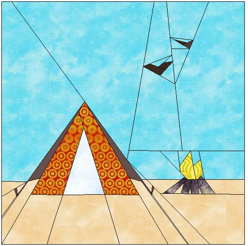 The Camp - Paper Piecing PP Pdf Pattern - Etsy
