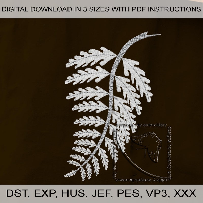 Fern Embroidery - Etsy