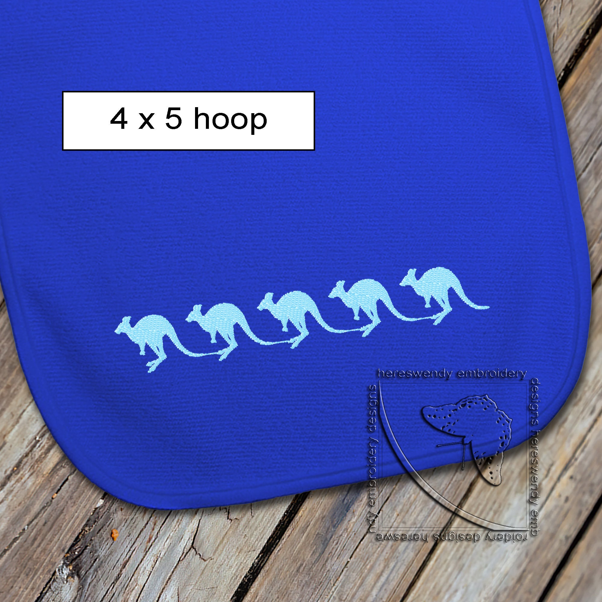 Kangaroo Border ITH Machine Embroidery Designs in 2 Sizes and - Etsy UK