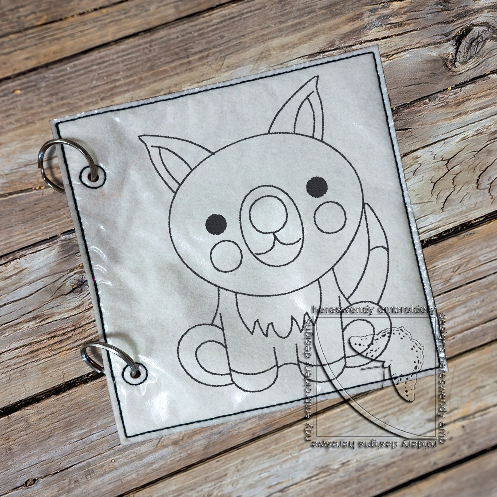 Cute Dingo Colouring Page Design for Children ITH Machine Embroidery ...