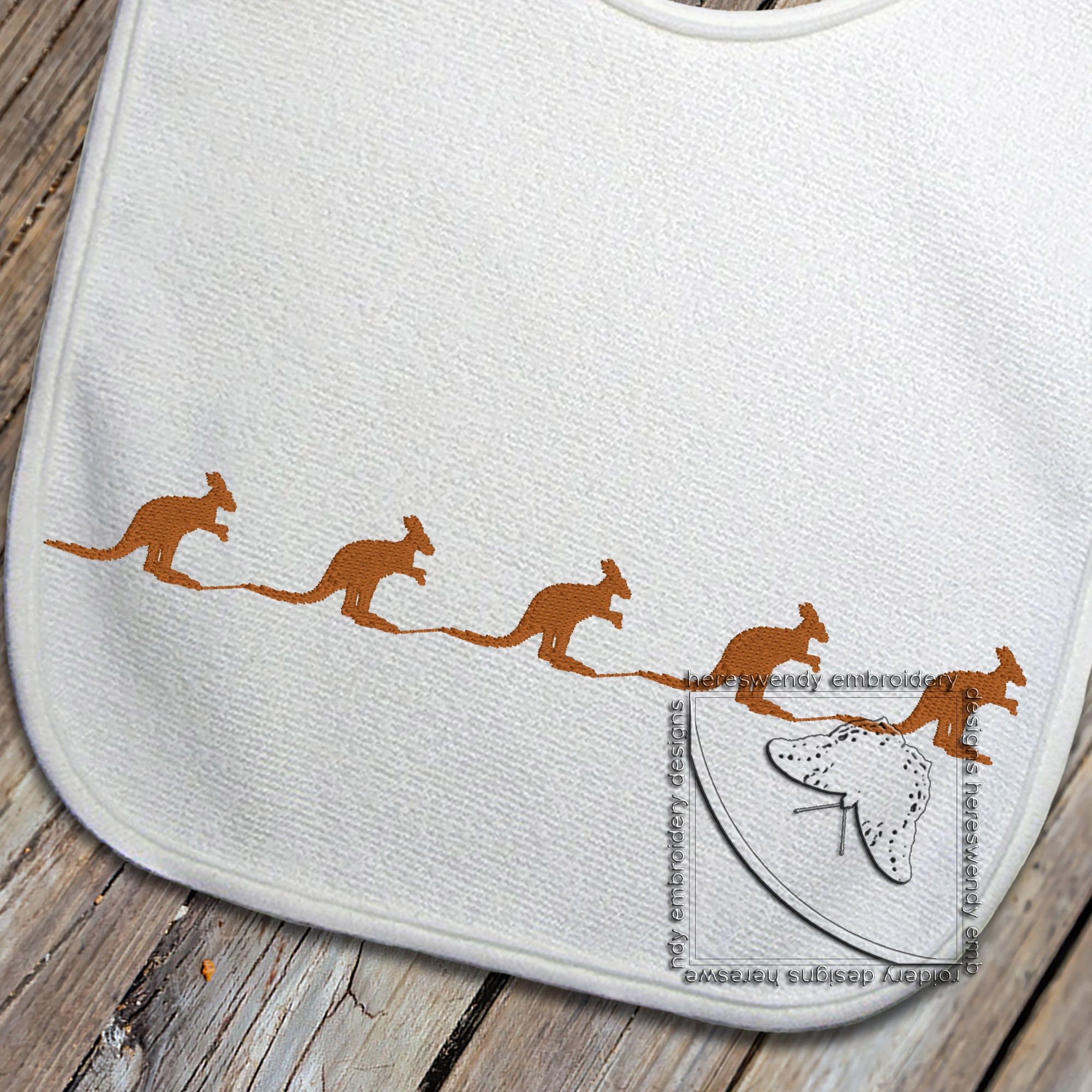 Kangaroo Border ITH Machine Embroidery Designs in 2 Sizes and - Etsy UK