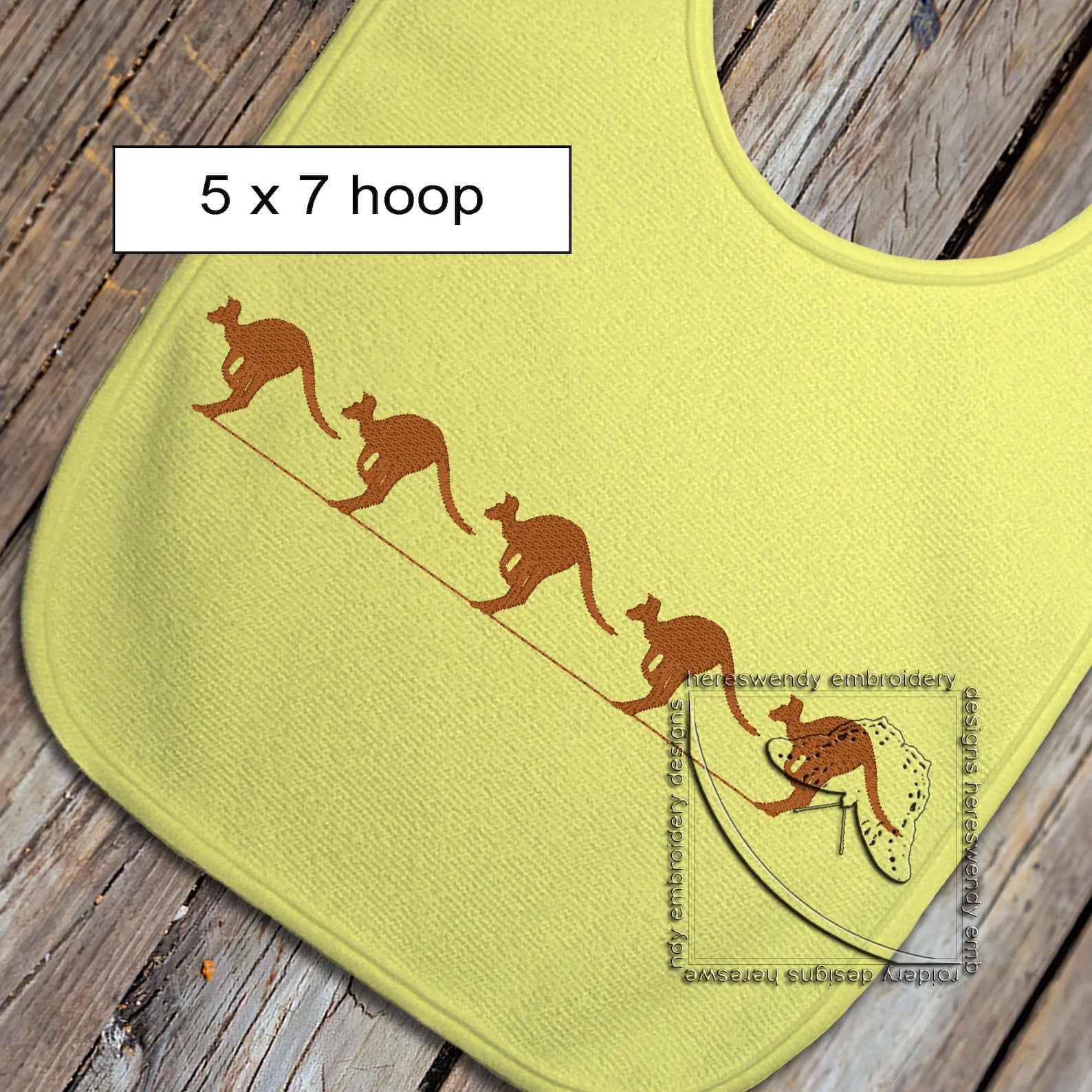 Kangaroo Border ITH Machine Embroidery Designs in 2 Sizes and - Etsy