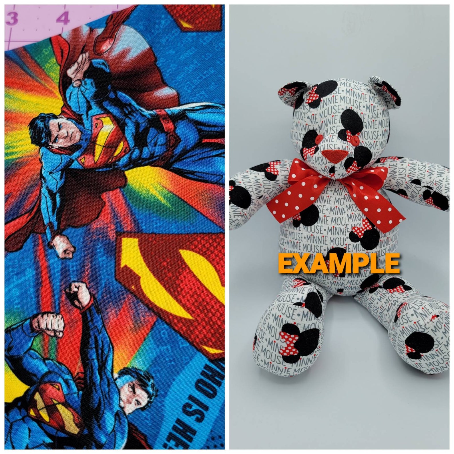 12in Teddy Bear made to order superman | Etsy