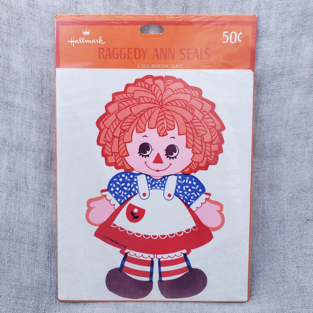 Vintage Raggedy Ann Stickers by Hallmark Set of 4 6 Large New in ...