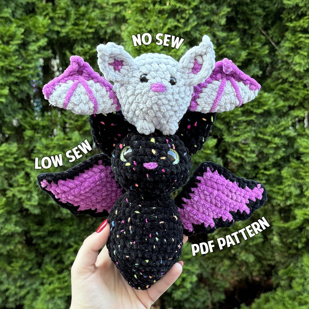 Bat & Baby Bat Crochet Pattern, No Sew Crochet Pattern, DIGITAL ...
