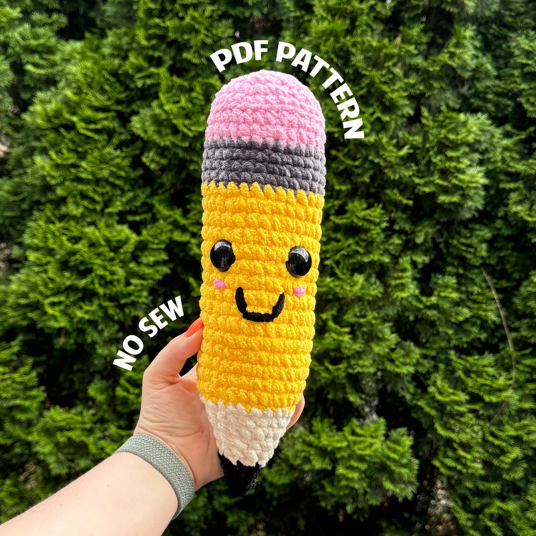 Pencil Crochet Pattern, No Sew Crochet Pattern, DIGITAL DOWNLOAD - Etsy