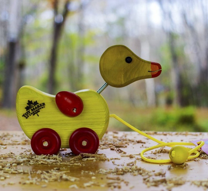 Duck Wooden Pull Toy - Etsy