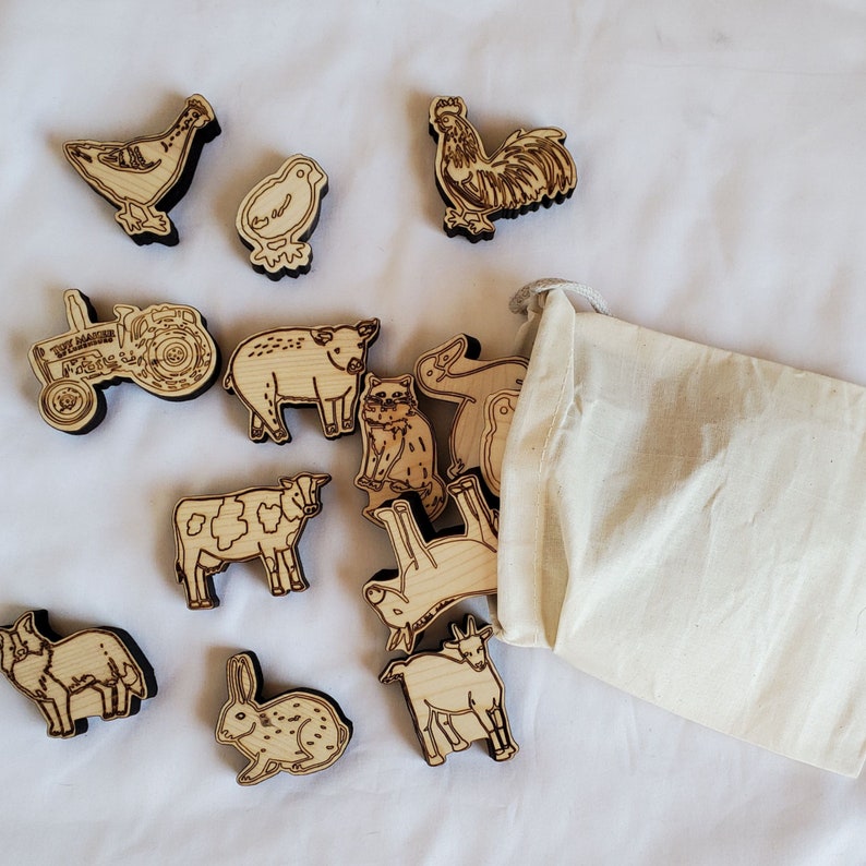 Stacking Wooden Farm Animals Balancing Game - Etsy