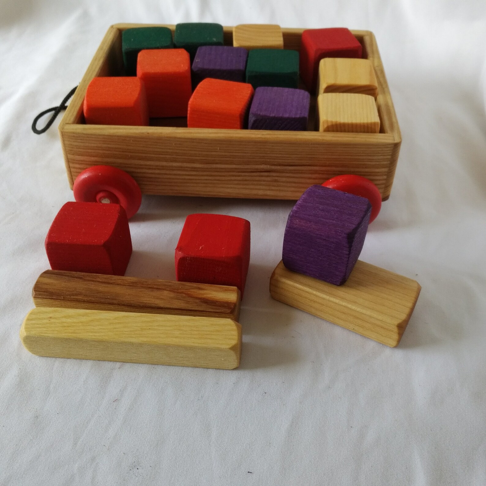 Pull Wagon With Blocks - Etsy