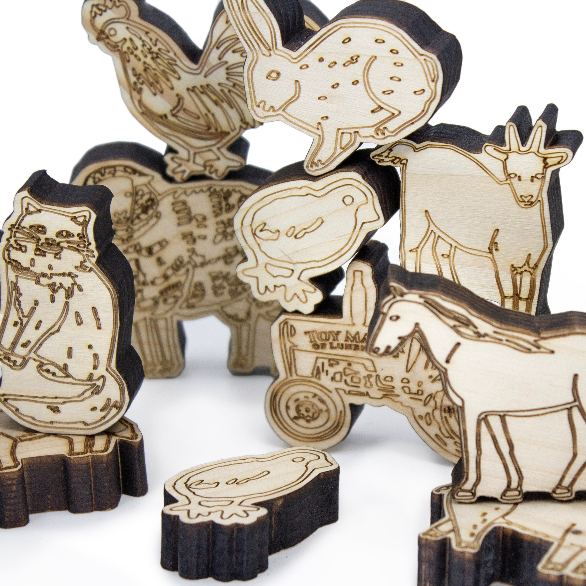 Stacking Wooden Farm Animals Balancing Game - Etsy