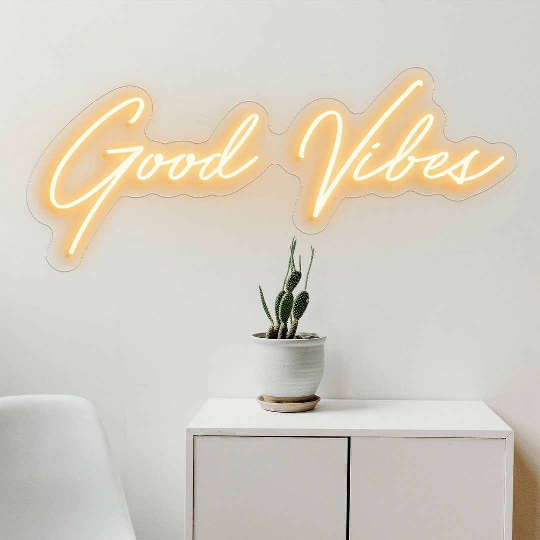 Good Vibe Neon Sign,custom Room Neon Sign,wedding Neon Sign,home Decor ...