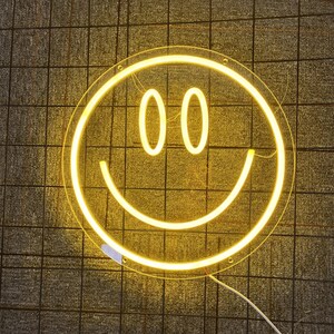 Smiley Face Neon Sign,smile Face Neon Sign,custom Led Light,bar Sign ...