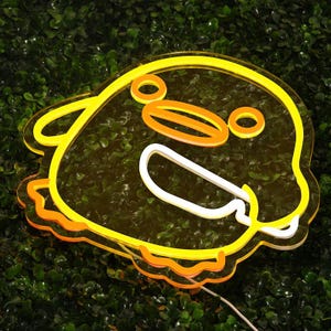 Duck Art Neon Sign,yellow Duck Neon Sign,art Decor Neon Sign,led Neon ...