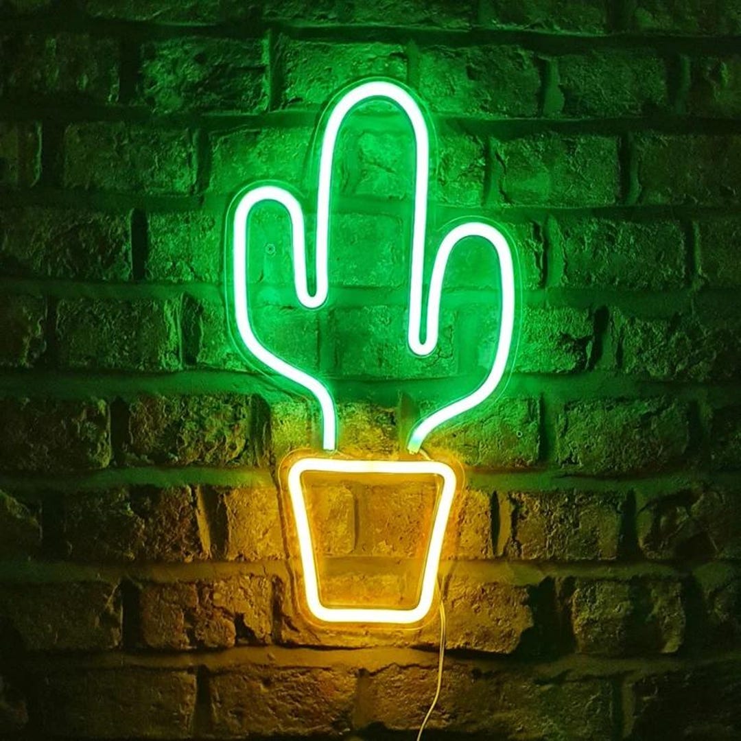 Cactus Neon Sign,plant Neon Sign,led Neon Sign,custom Led Light,led ...