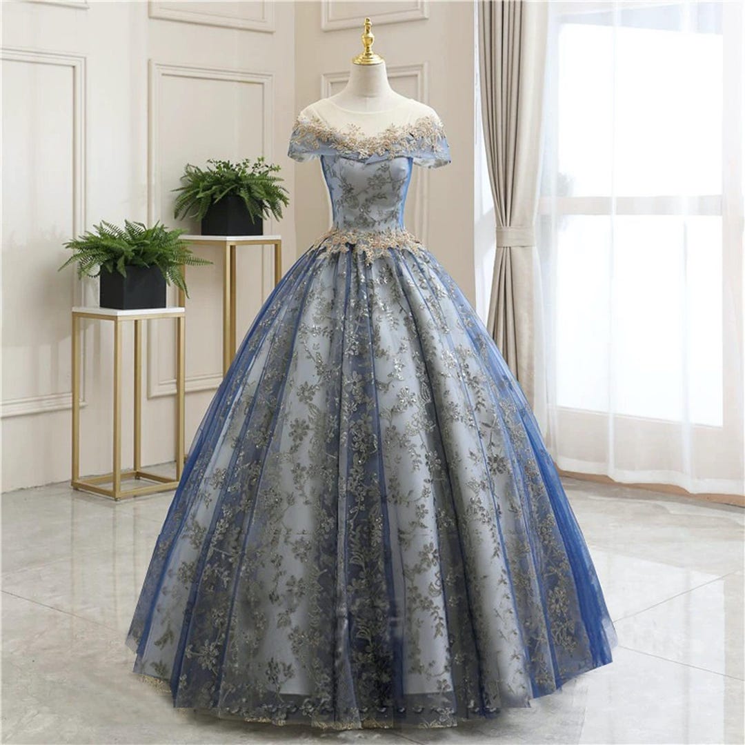 Elegant Floral off Shoulder Prom Dress, Evening Prom Gown, Cocktail ...