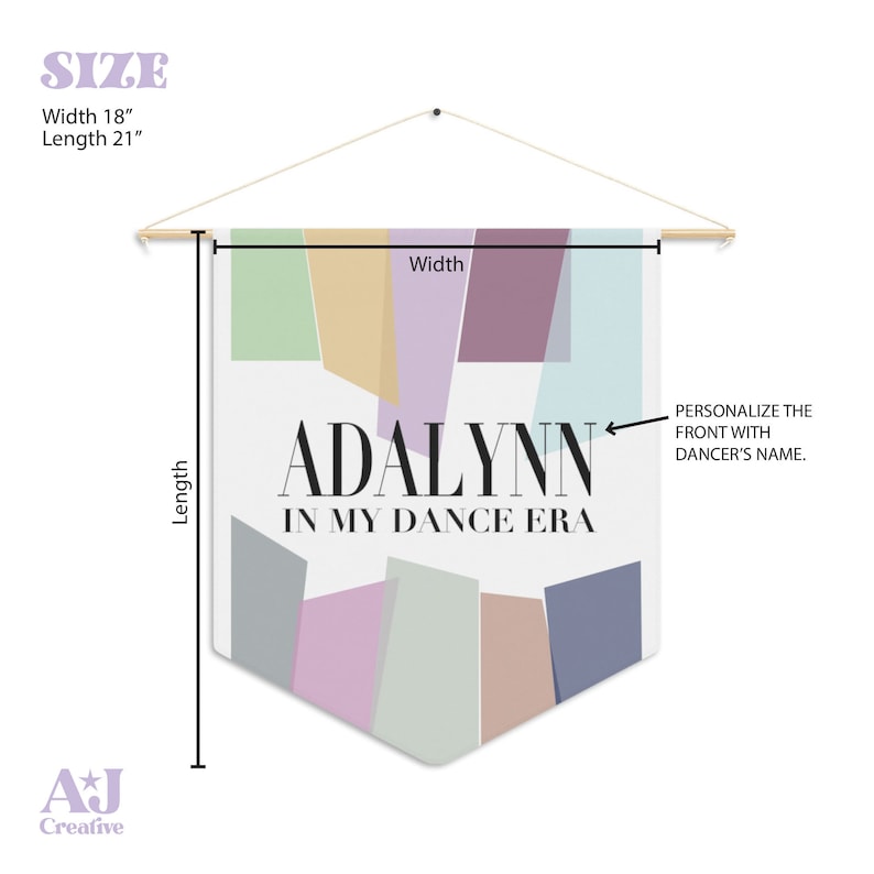 Personalized Dance Pin Pennant Banner, Custom Pin Collection Display ...