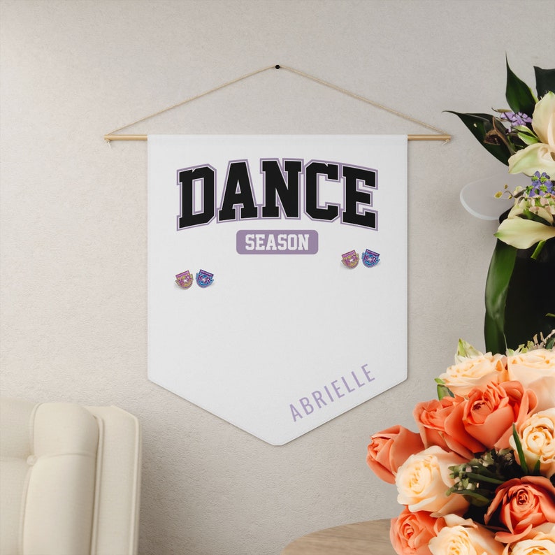 Personalized Dance Pin Pennant Banner, Custom Pin Collection Display ...