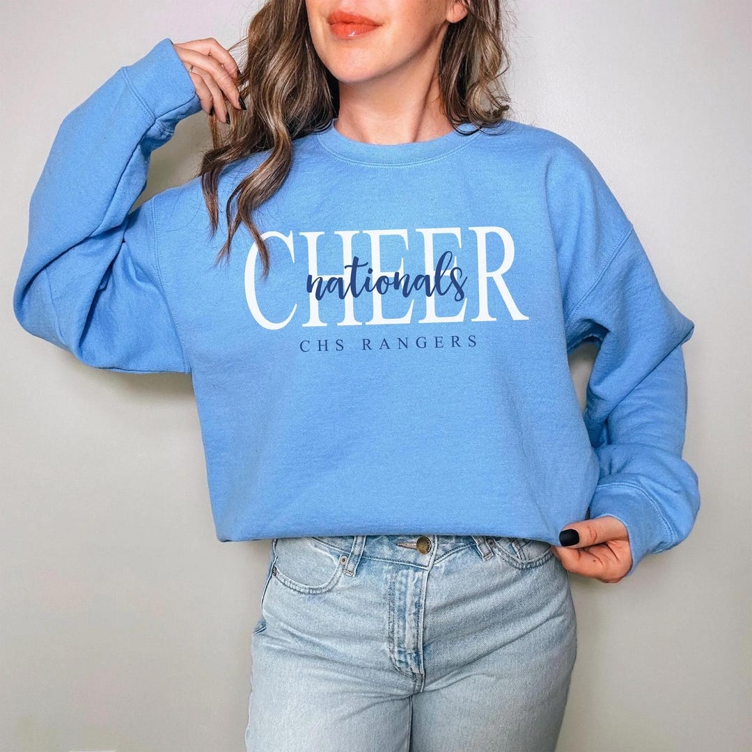 Personalized Sleeve Carolina Blue Cheer Nationals Unisex Heavy Blend ...