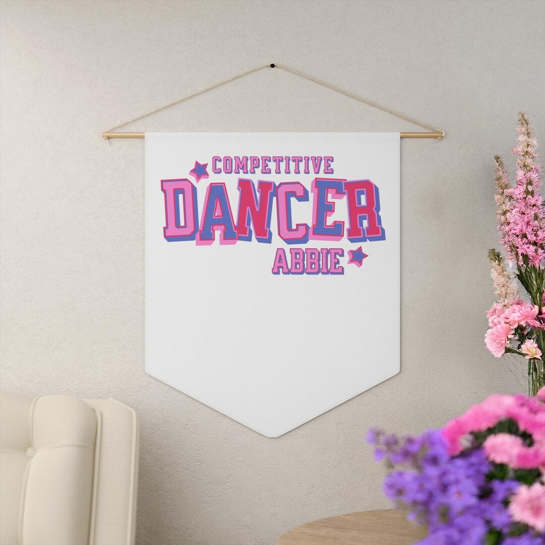 Personalized Name and Color Competitive Dancer Pin Pennant Banner ...