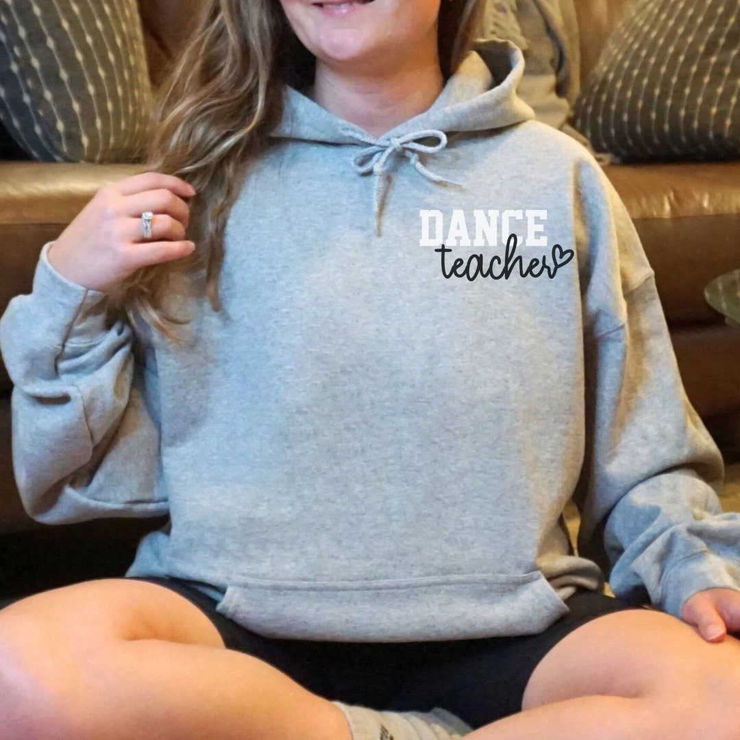 Custom Dance Teacher Hoodie With Studio Name on Sleeve, Trendy Dance ...