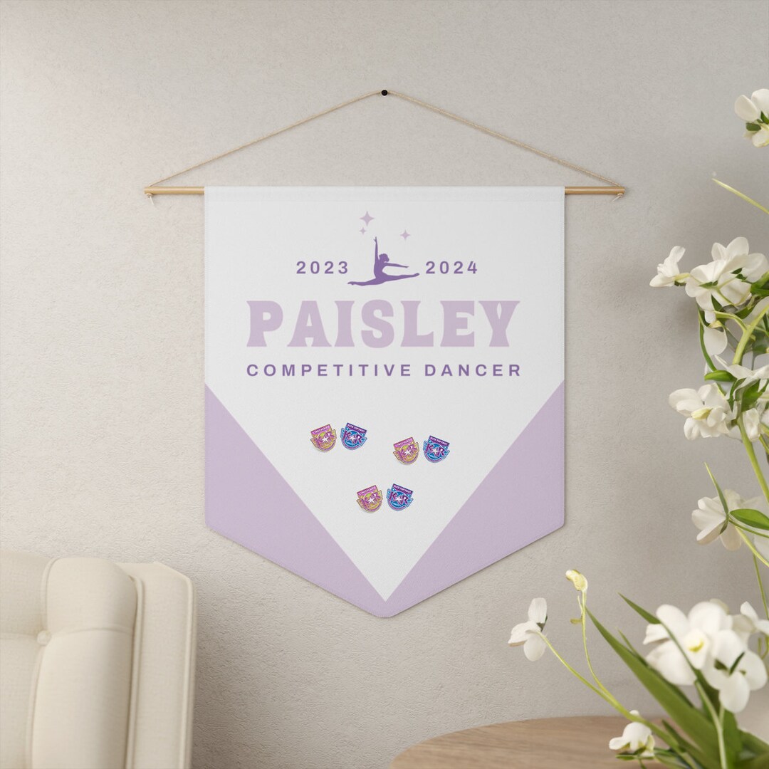 Personalized Name and Year Competitive Dancer Pin Pennant Banner, Award ...