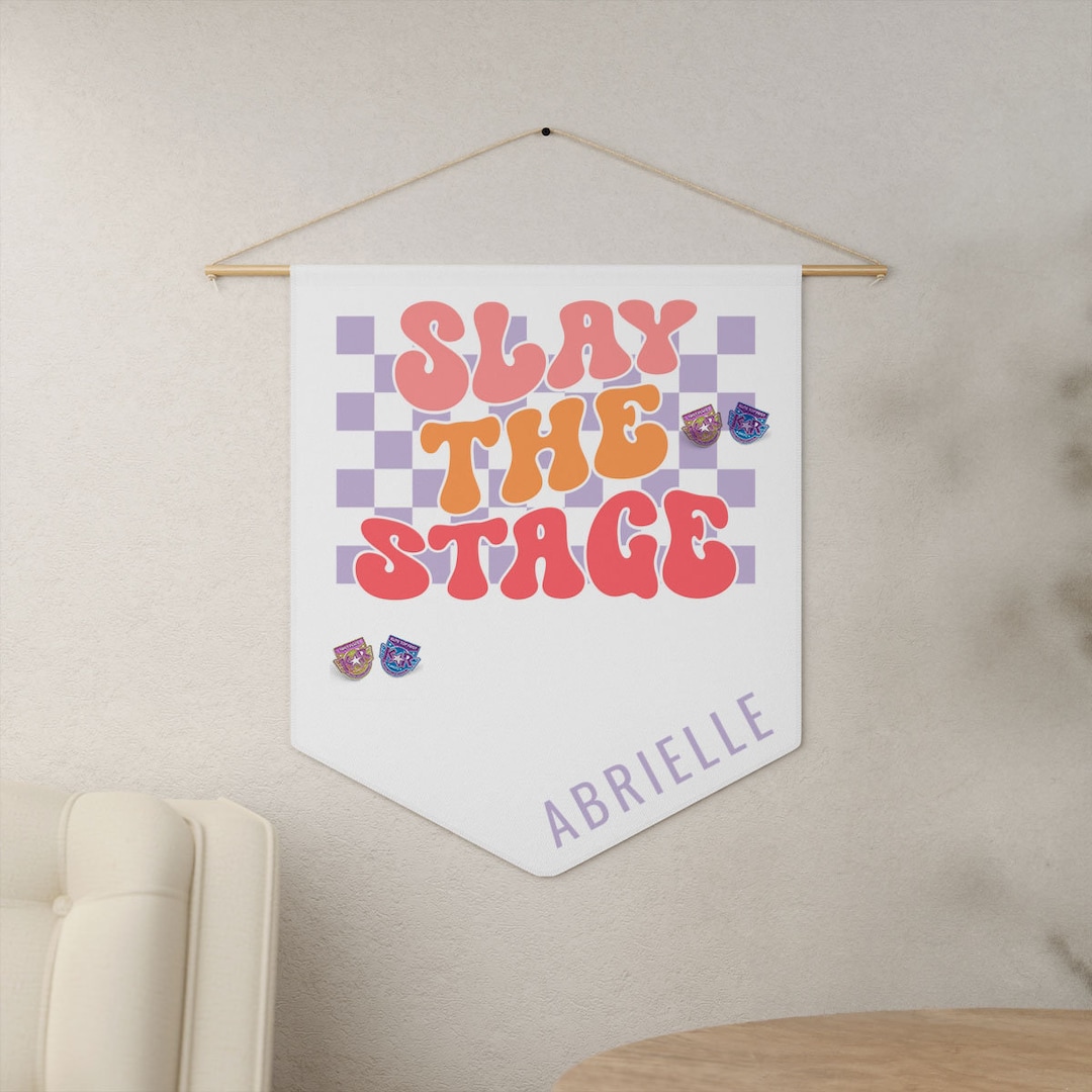 Personalized Dance Pin Pennant Banner, Custom Pin Collection Display ...