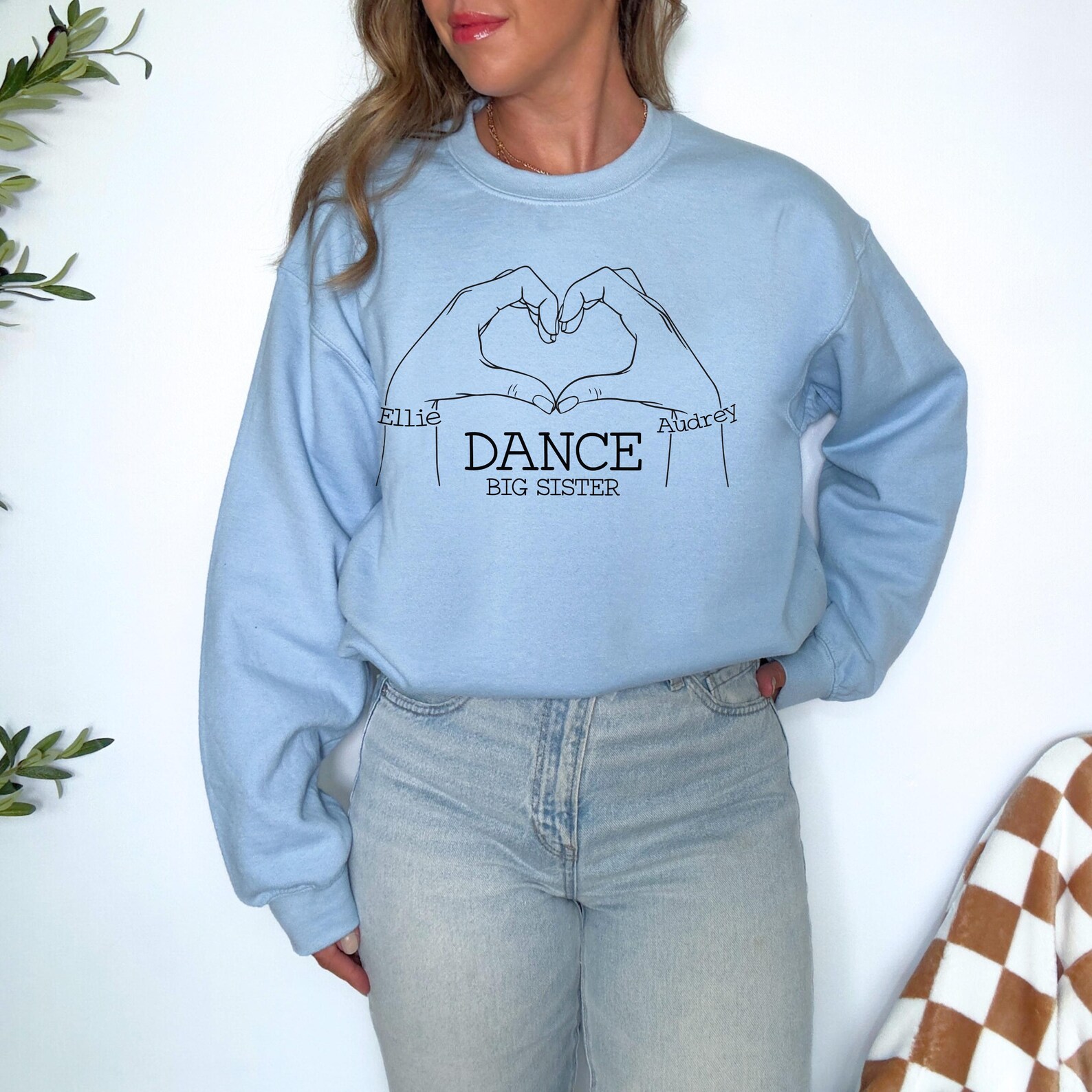 Custom Dance Big Sister Sweatshirt, Personalized Dance Top, Competition ...