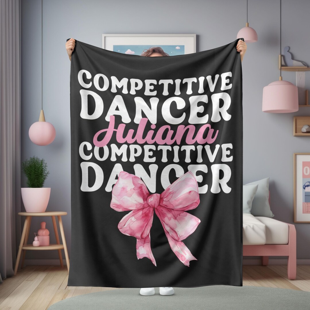 Custom Coquette Dance Blanket, Personalized Dance Throw, Competitive ...