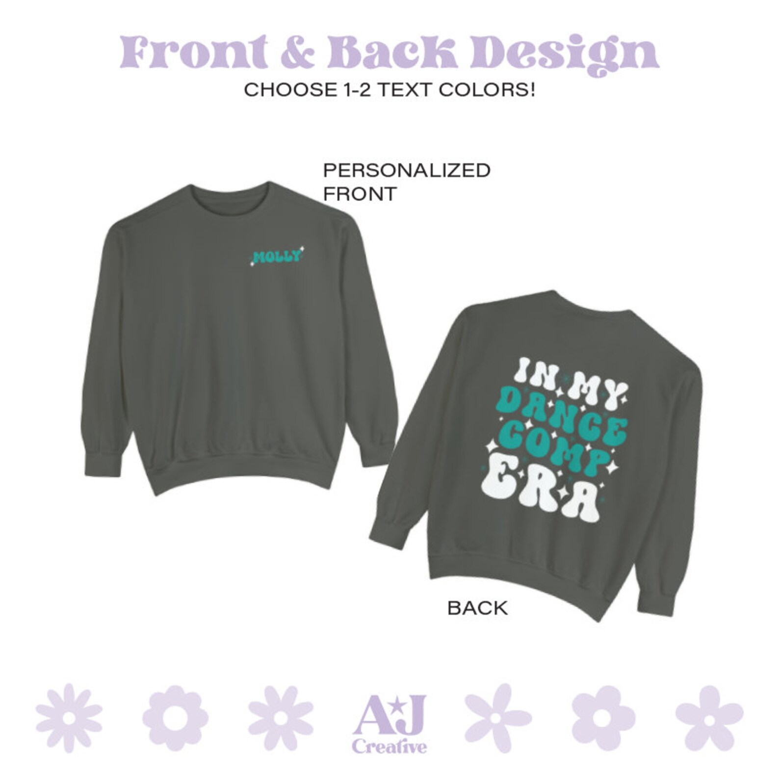 Personalized Retro Competition Dancer Sweatshirt, Custom Comfort Colors ...