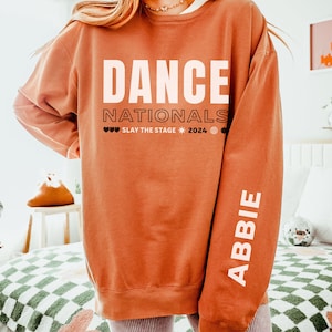 Custom Dance Nationals Sweatshirt, Personalized Sleeve Competition ...