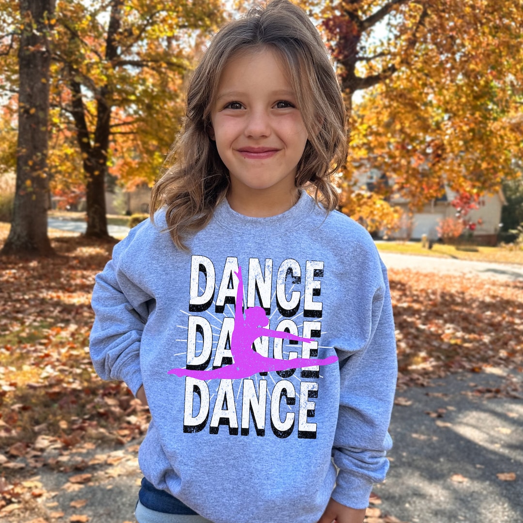 Kids Custom Dance Sweatshirt, Personalized Youth Dancer Leaping ...