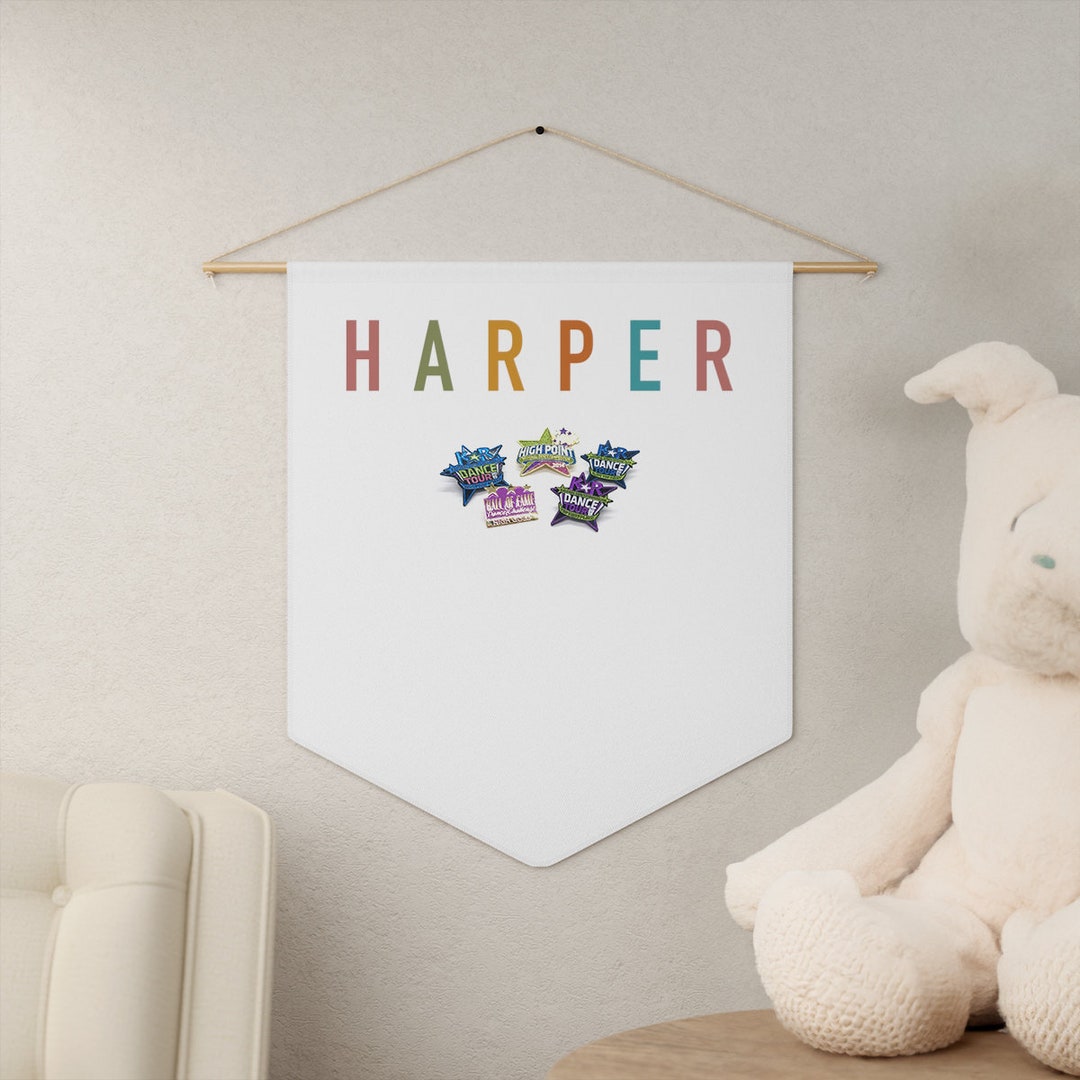Personalized Dance Pin Pennant Banner, Custom Pin Collection Display ...