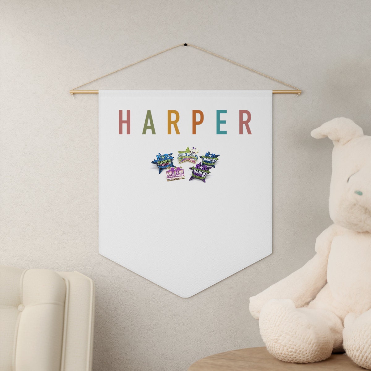 Personalized Dance Pin Pennant Banner, Custom Pin Collection Display ...