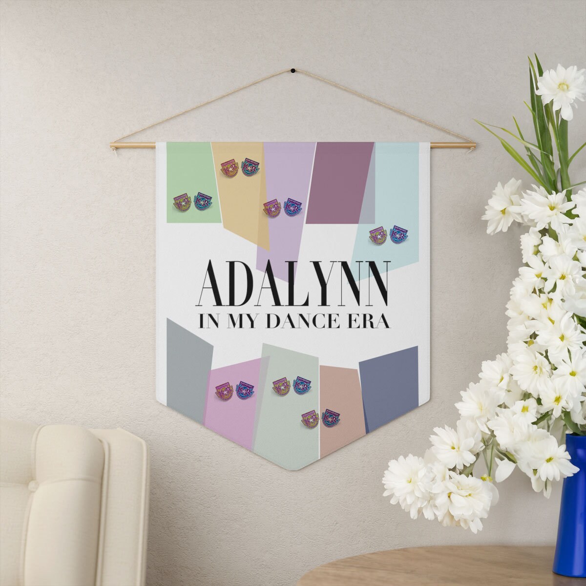 Personalized Dance Pin Pennant Banner, Custom Pin Collection Display ...