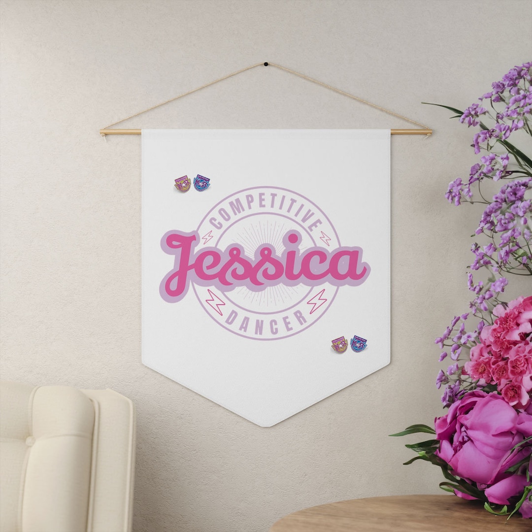 Personalized Dance Pin Pennant Banner, Custom Pin Collection Display ...