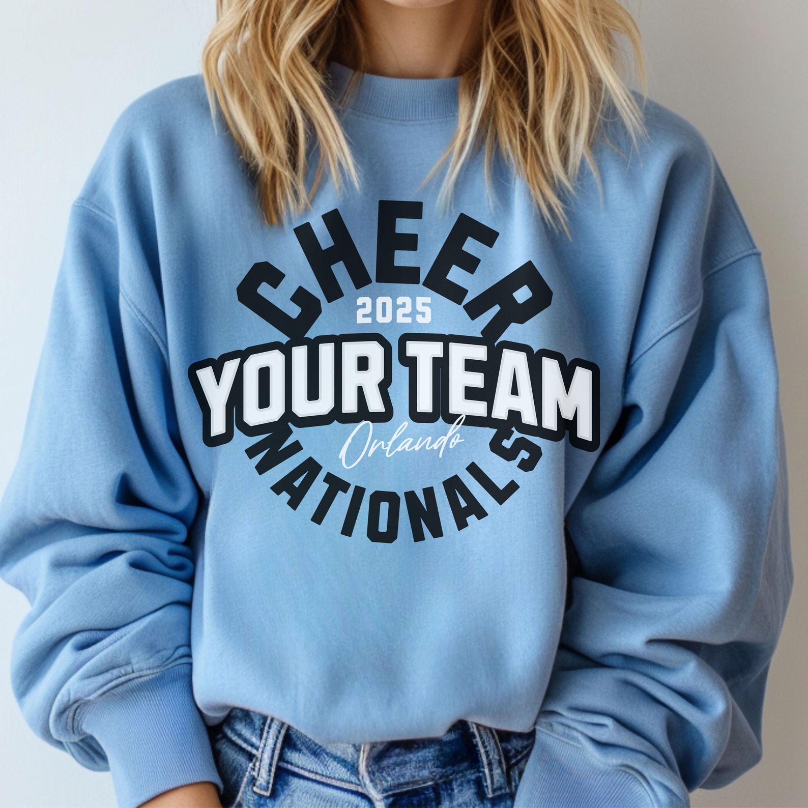 Custom Cheer Nationals Crewneck Sweatshirt, Competitive Cheer Gear ...