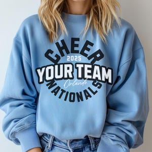 Custom Cheer Nationals Crewneck Sweatshirt, Competitive Cheer Gear ...