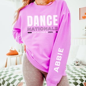Custom Dance Nationals Sweatshirt, Personalized Sleeve Competition ...