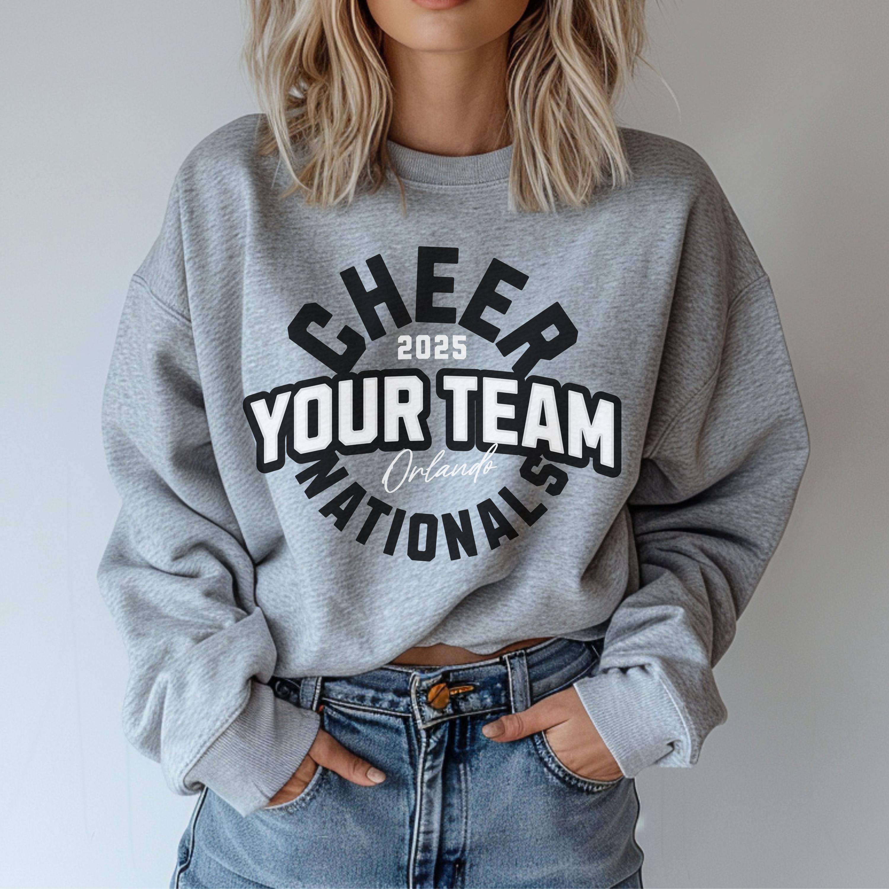 Custom Cheer Nationals Crewneck Sweatshirt, Competitive Cheer Gear ...