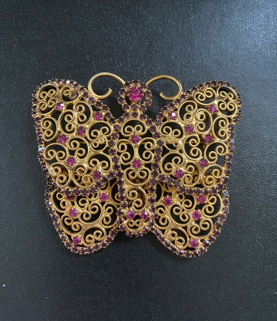 Vintage filigree butterfly - Gem