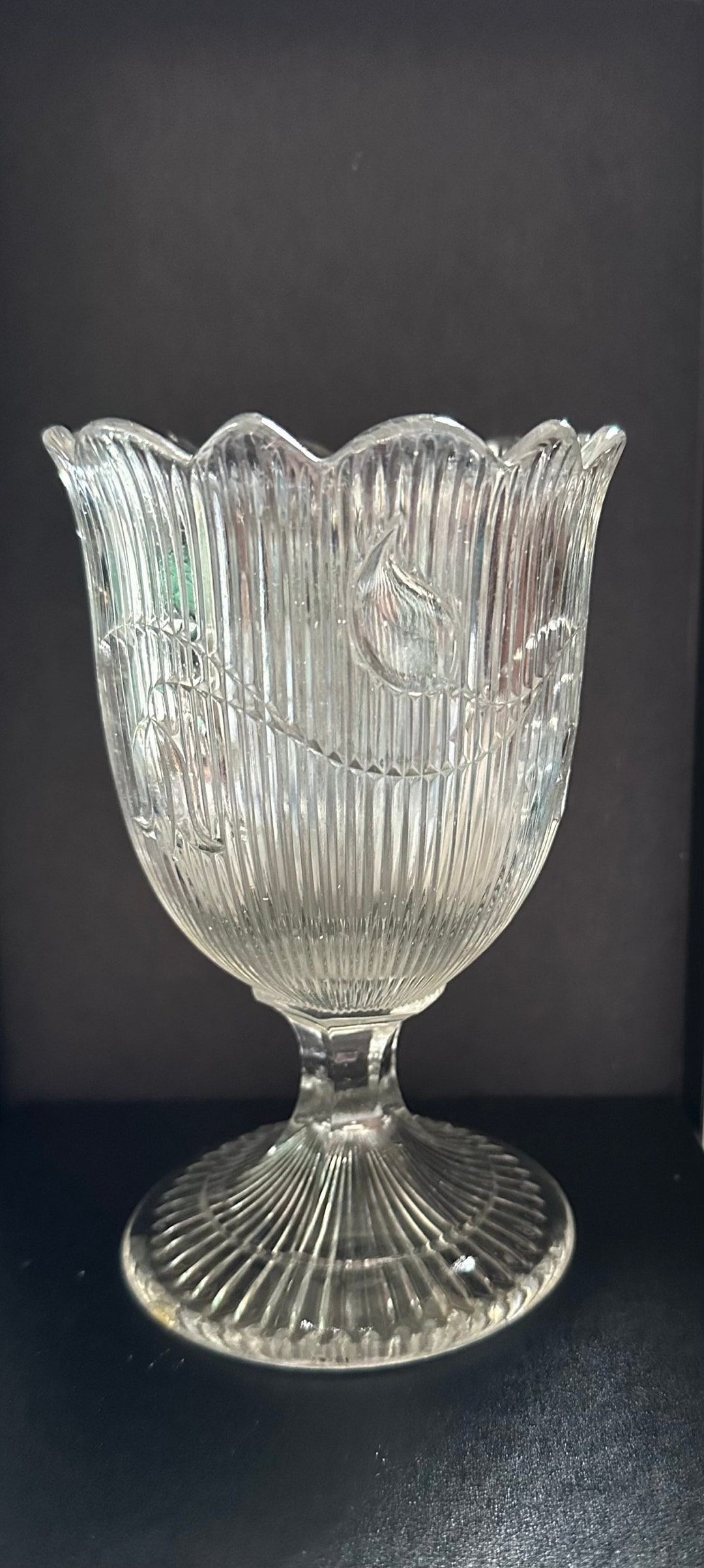 Antique Flint Glass EAPG Bellflower Spooner - Etsy