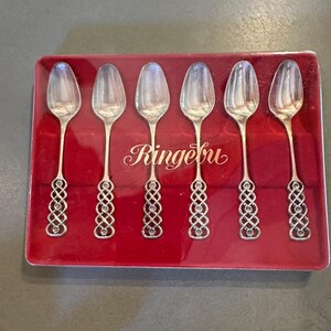 David Anderson Ringebu Pattern Demitasse Spoons 830 Silver Set of 6 ...