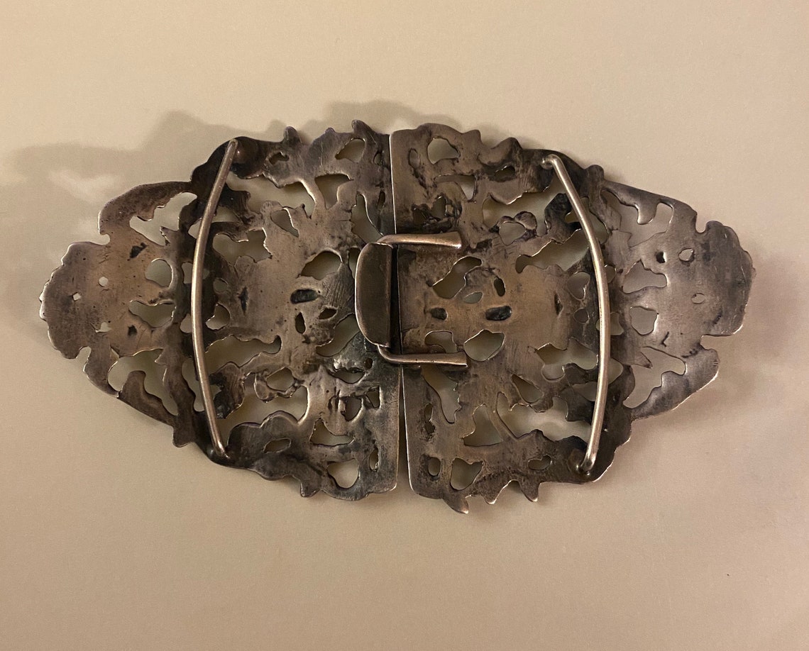 Large Victorian English Sterling Sash Buckle | Etsy
