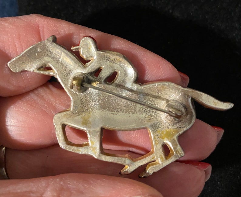 1940s Racing Horse W/ Jockey Pin - Etsy