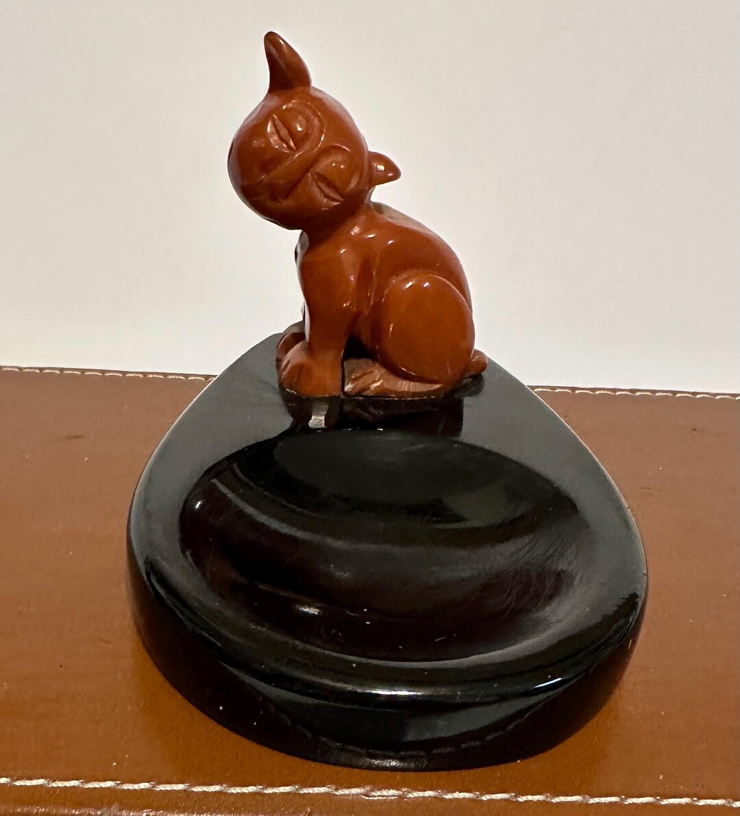 Art Deco Carved Bakelite Cat Dish Tray Dresser Desk - Etsy