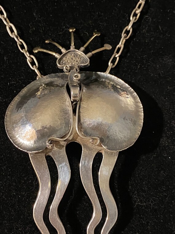 Bench made Sterling Portuguese Man of War Pendant Nec… - Gem