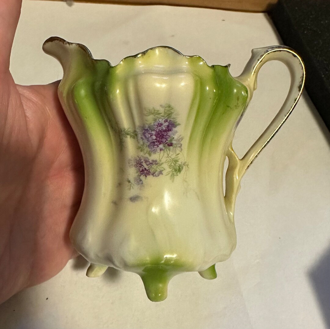 Antique RS Germany Porcelain Footed Creamer - Etsy